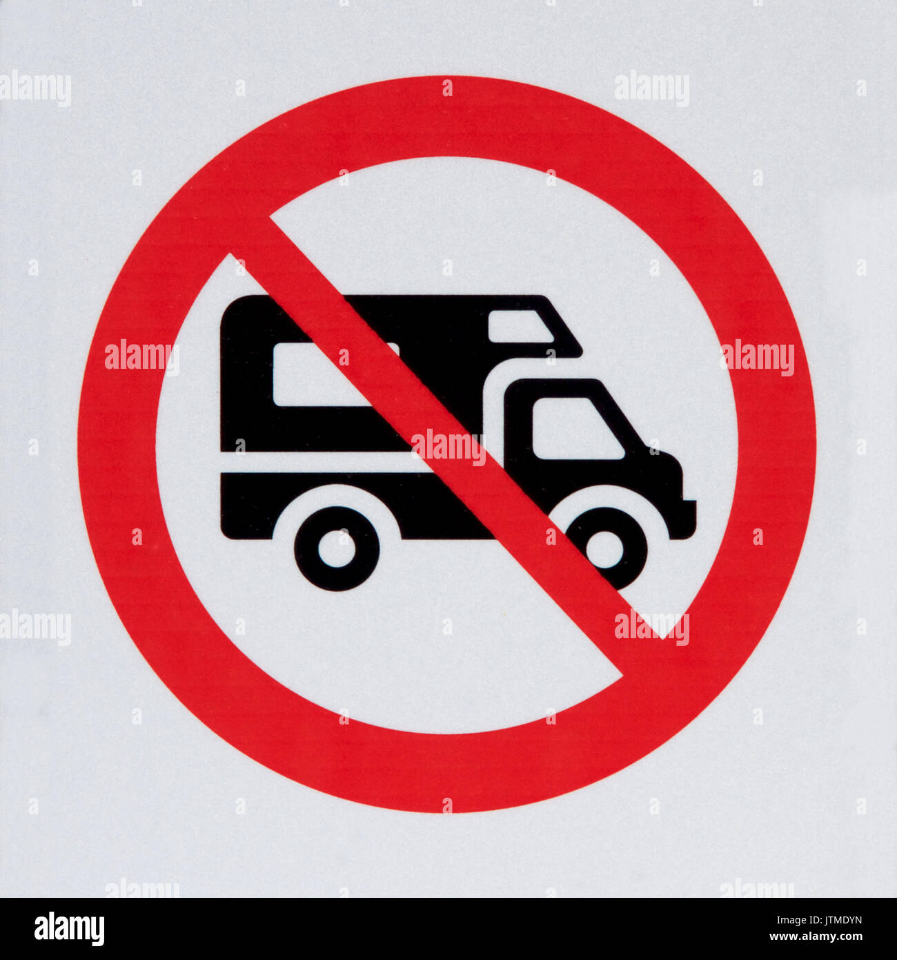 Motorhome prohibited road sign hi-res stock photography and images - Alamy