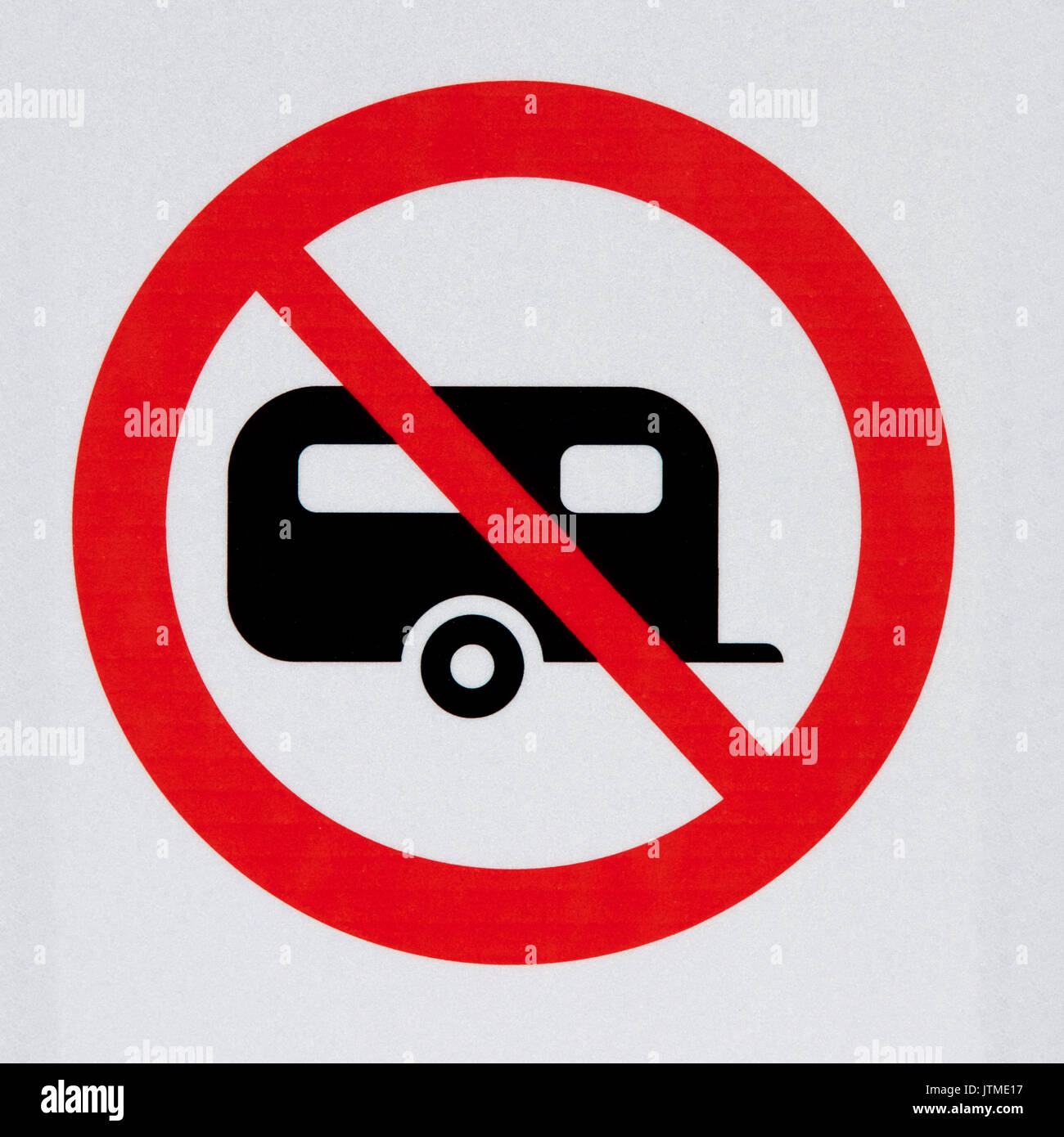 No Caravan sign Stock Photo - Alamy