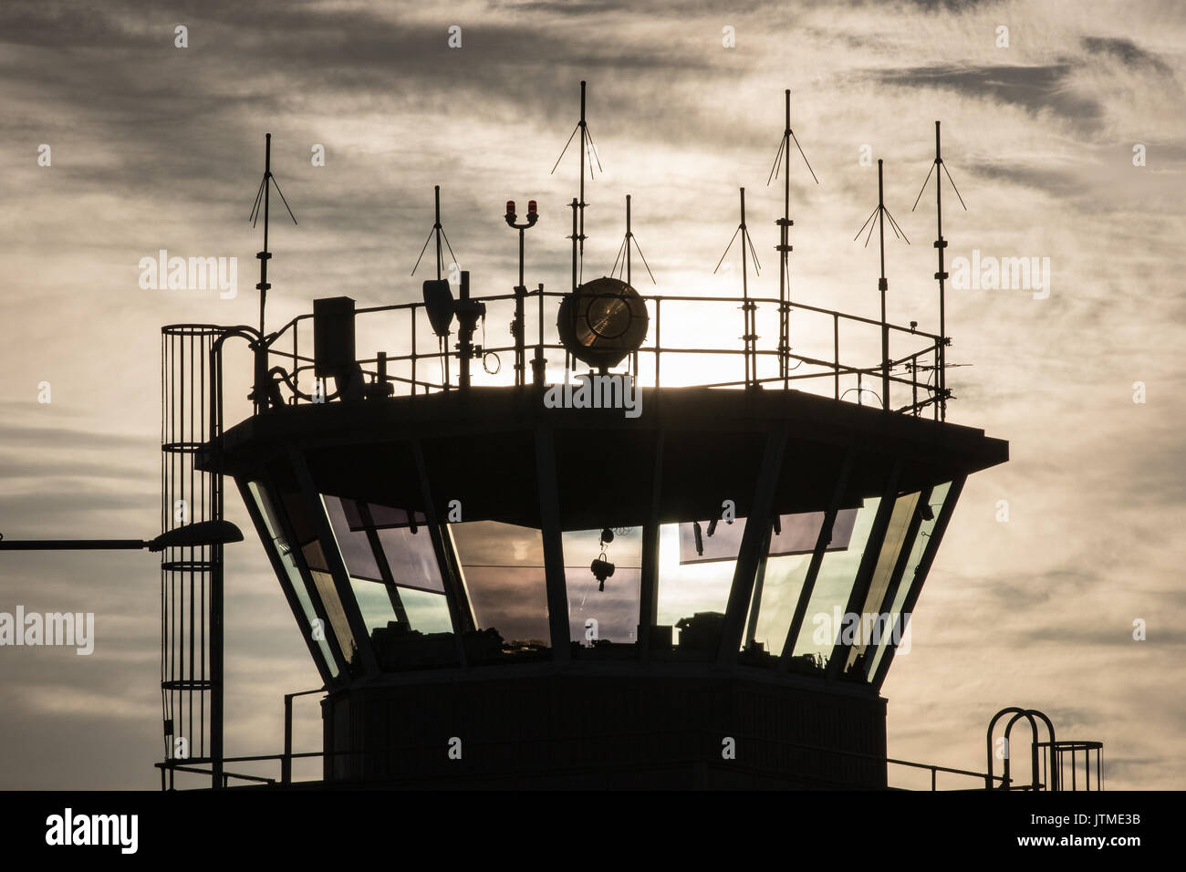 Control Tower Silhouette 1 Stock Photo - Alamy