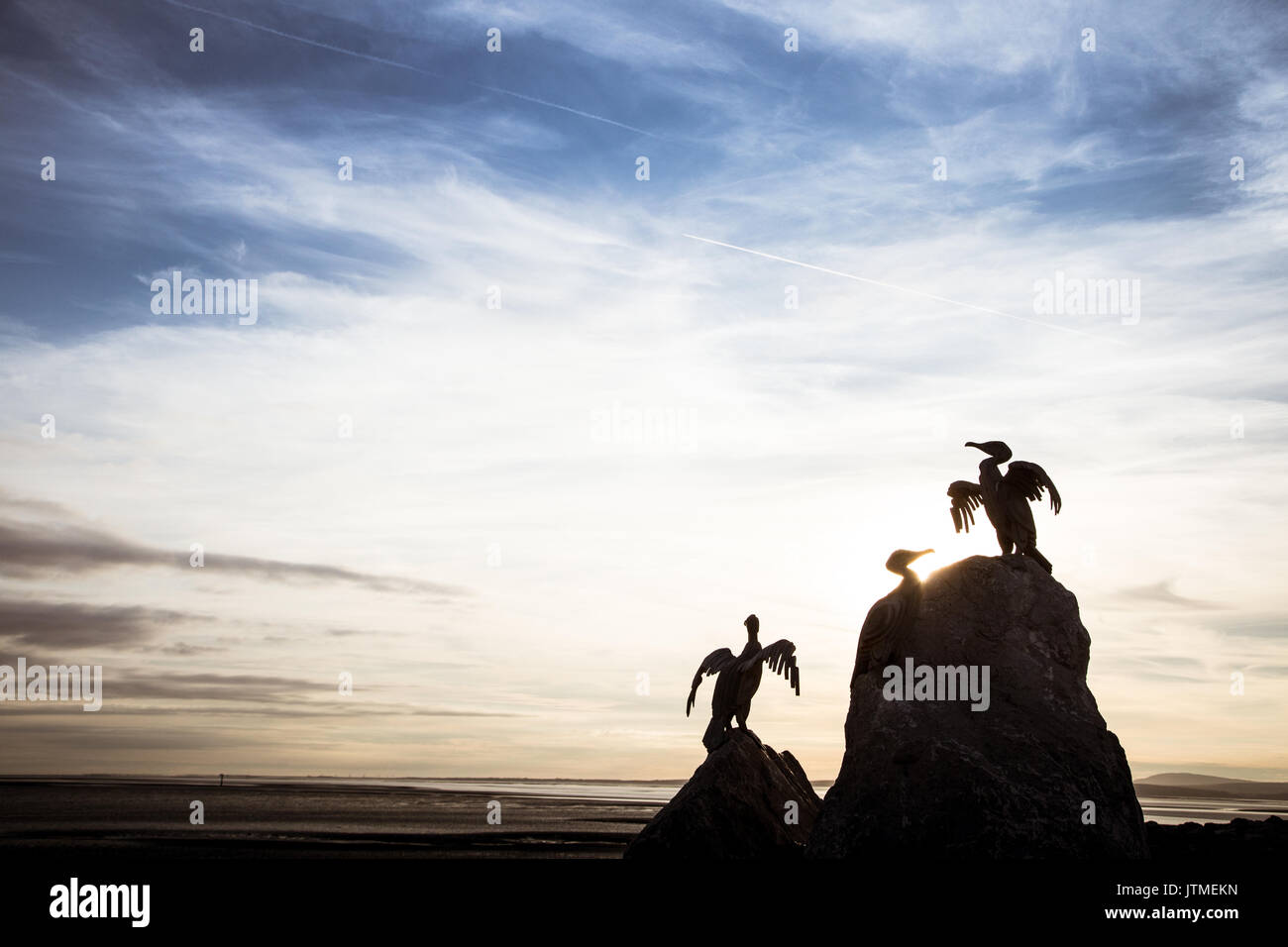A beautiful bird statues on the Morecambe coast Stock Photo - Alamy