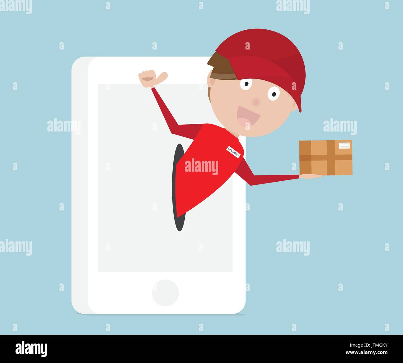online shopping with fast delivery services from mobile smartphone ...