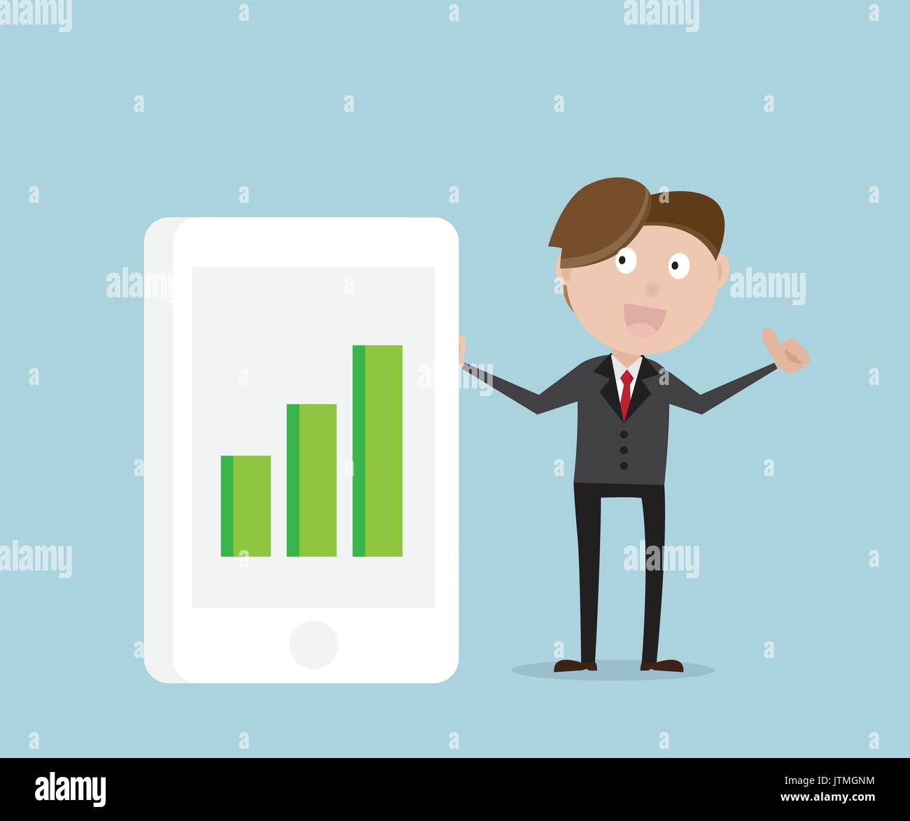 Growing chart green screen Stock Vector Images - Alamy