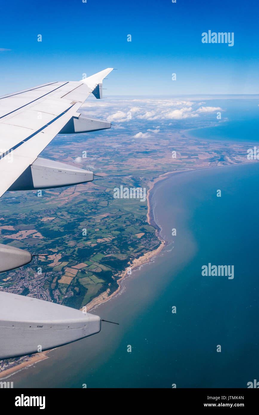 Aerial view of the Kent coast, England Stock Photo - Alamy