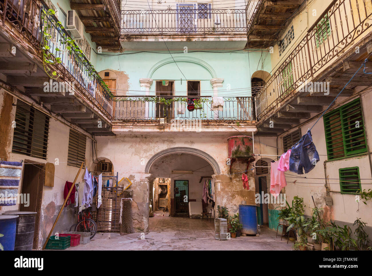 Typical courtyard interior of a historic residential building in Old ...