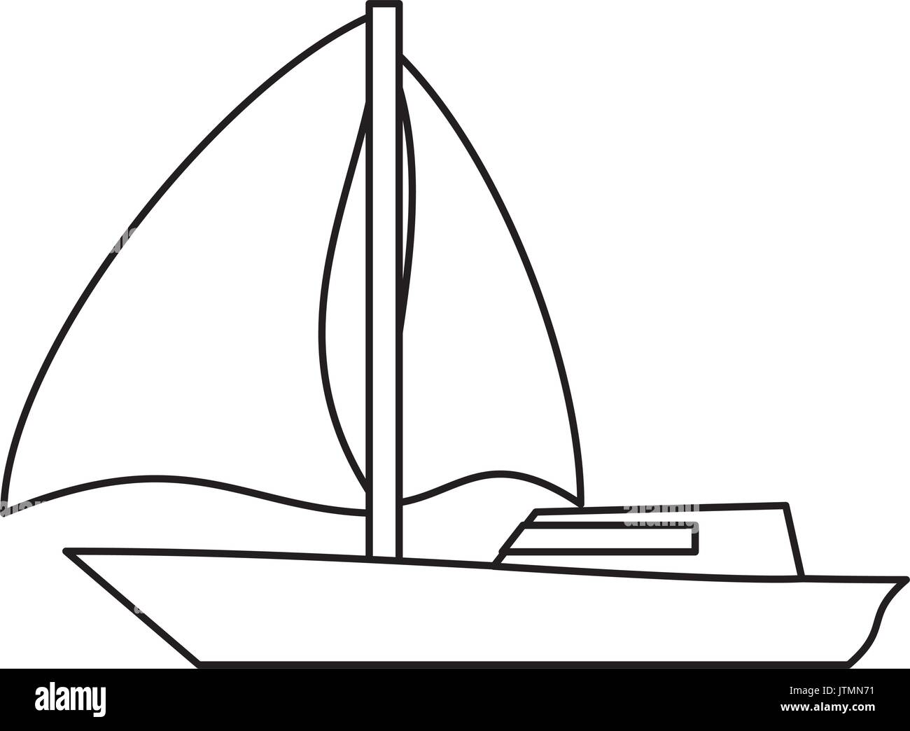 Sail boat symbol Stock Vector Image & Art - Alamy