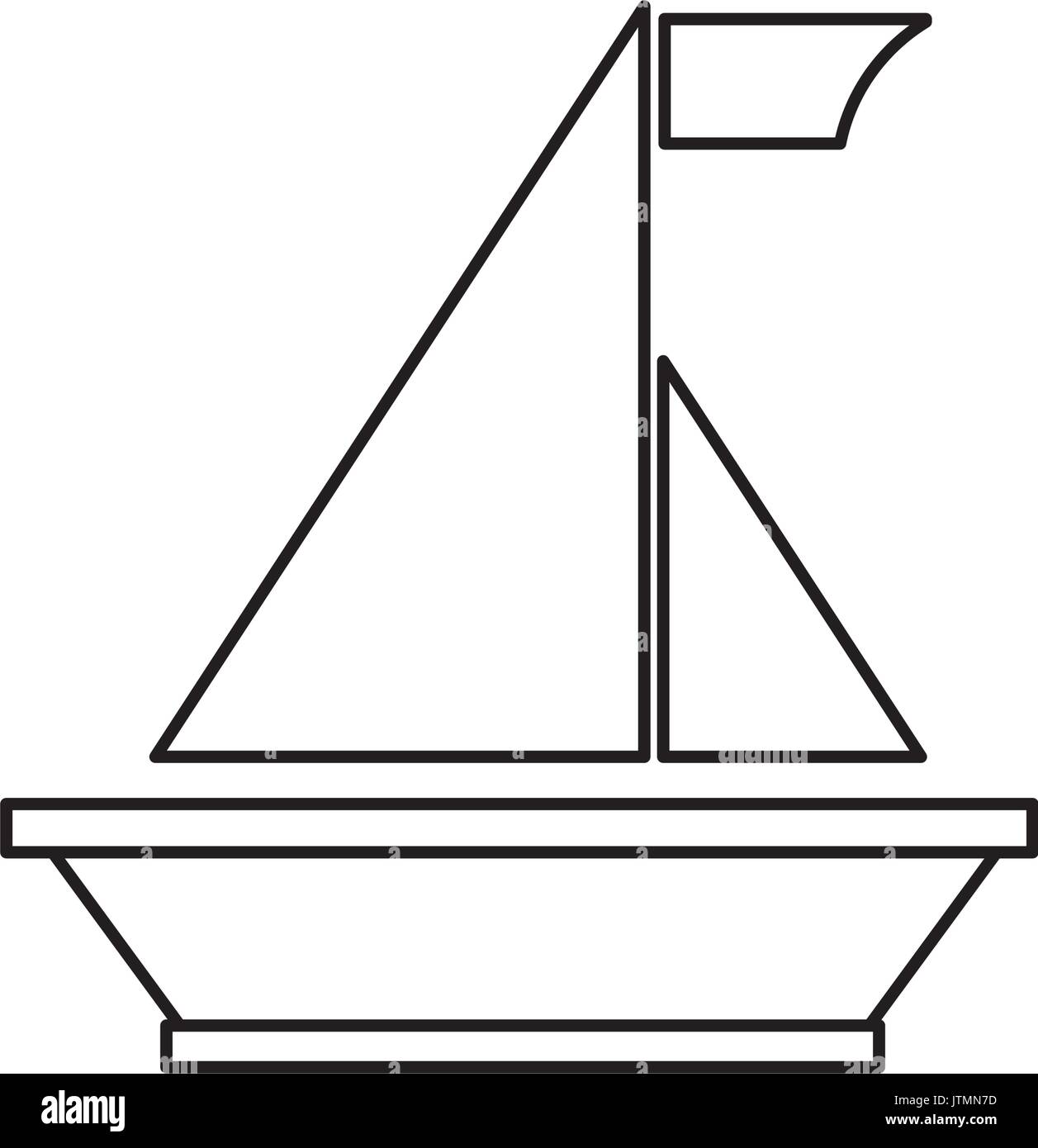 Sail boat symbol Stock Vector Image & Art - Alamy