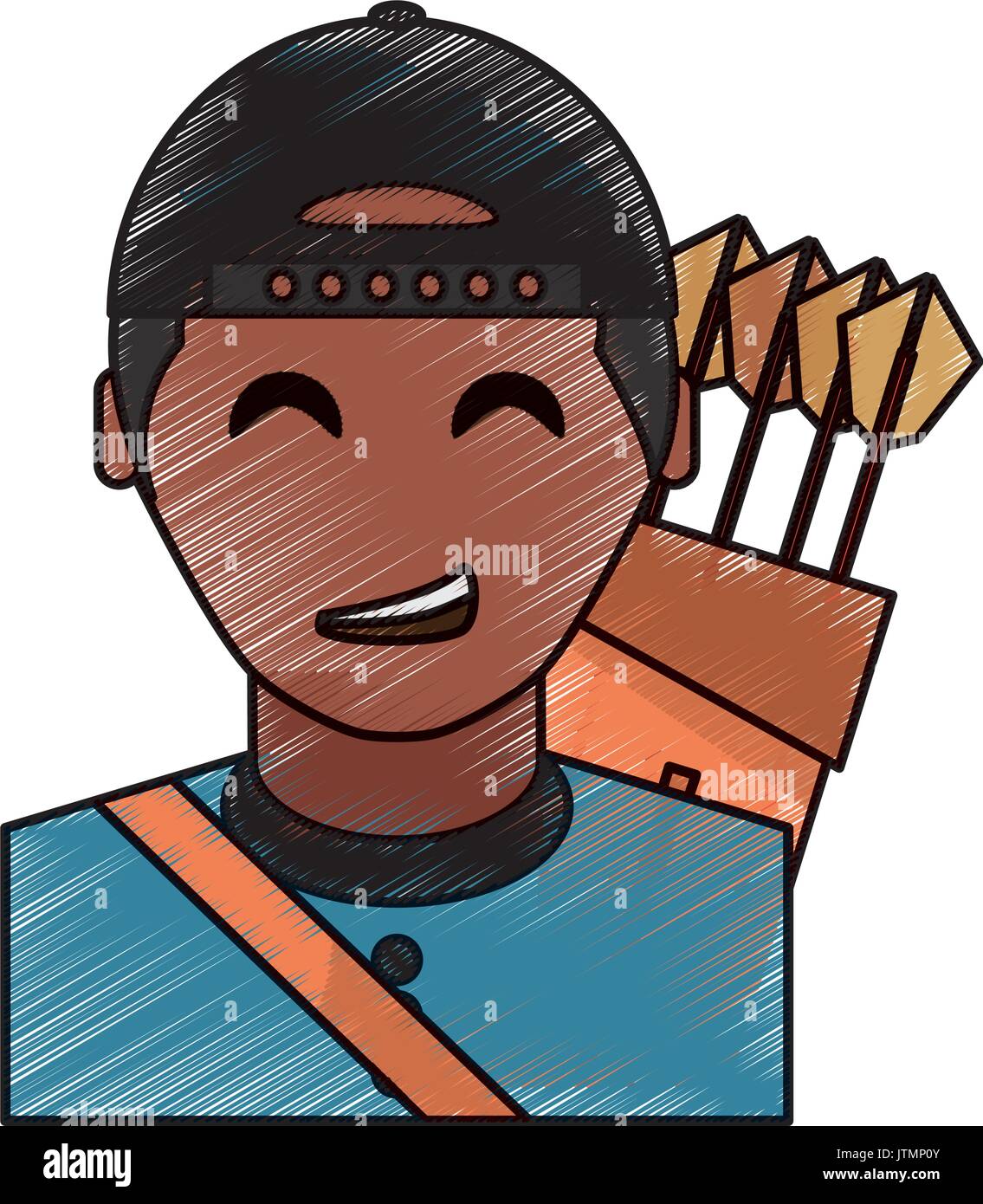 Man with bow arrows Stock Vector Image & Art - Alamy