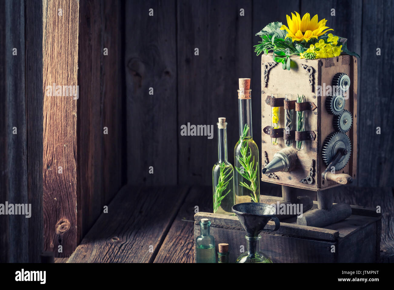 Antique machine to make oil with sunflower and seeds Stock Photo - Alamy