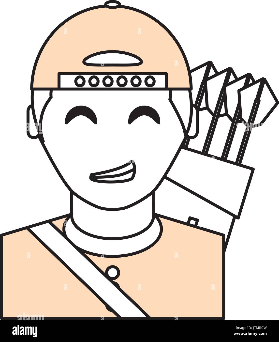 Man with bow arrows Stock Vector Image & Art - Alamy