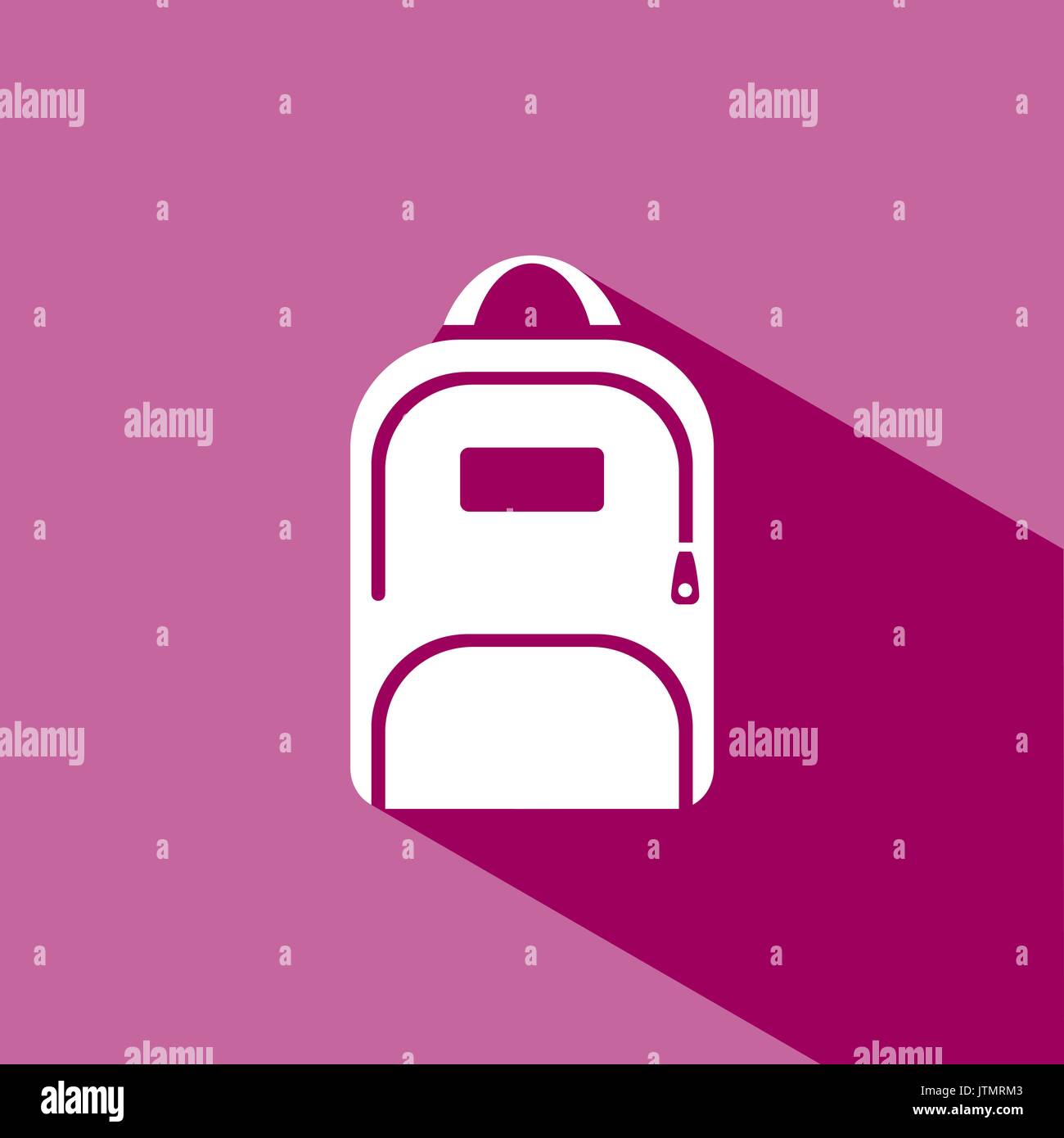 Backpack icon with shadow on pink background Stock Vector Image & Art ...