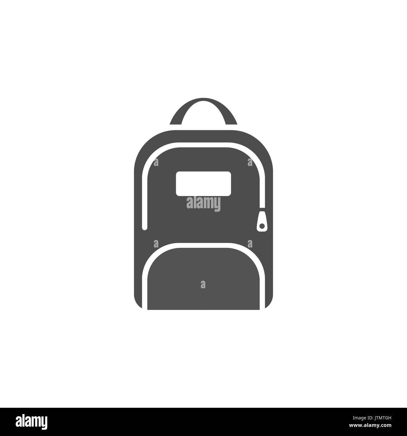 Backpack flat illustration vector Black and White Stock Photos & Images ...