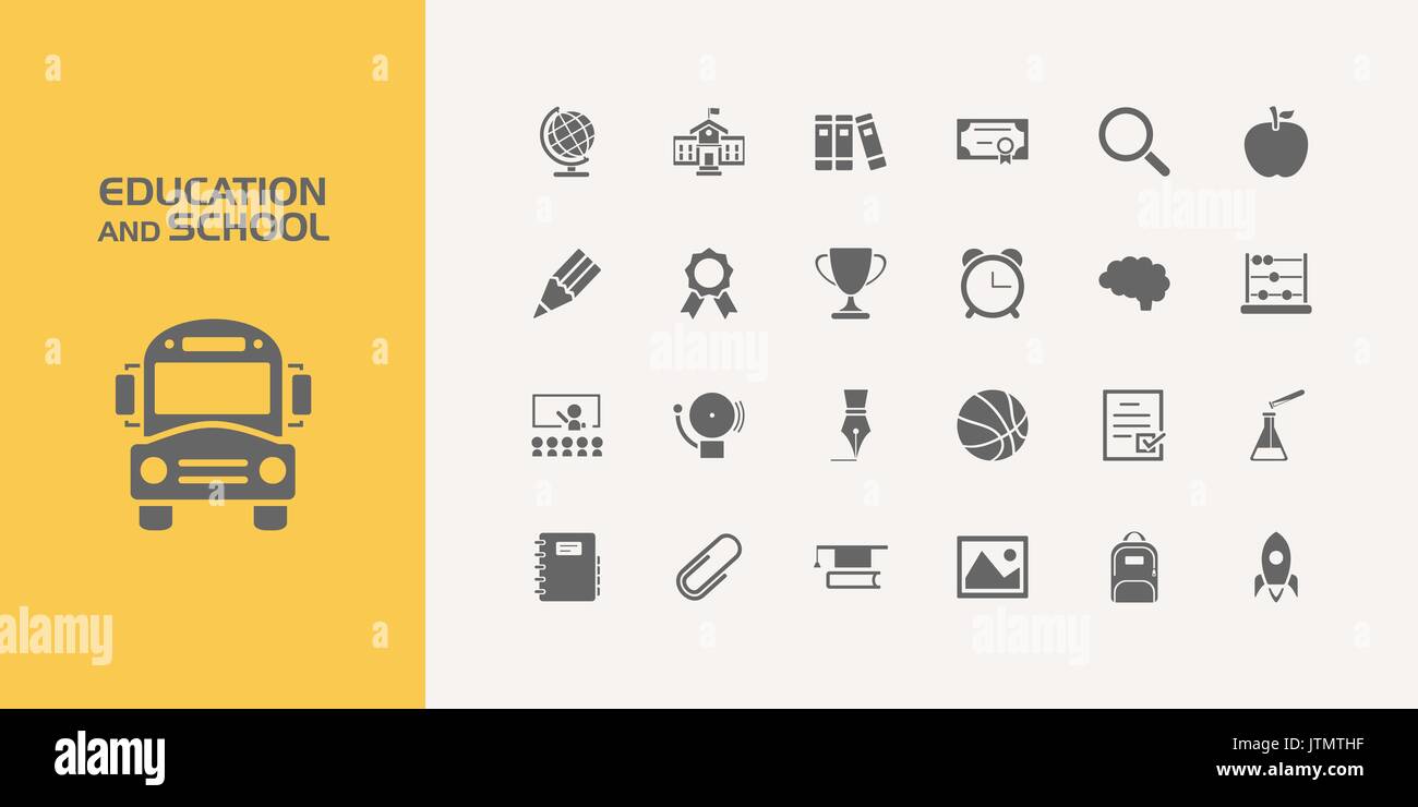 Group of twenty education and school icons Stock Vector Image & Art - Alamy