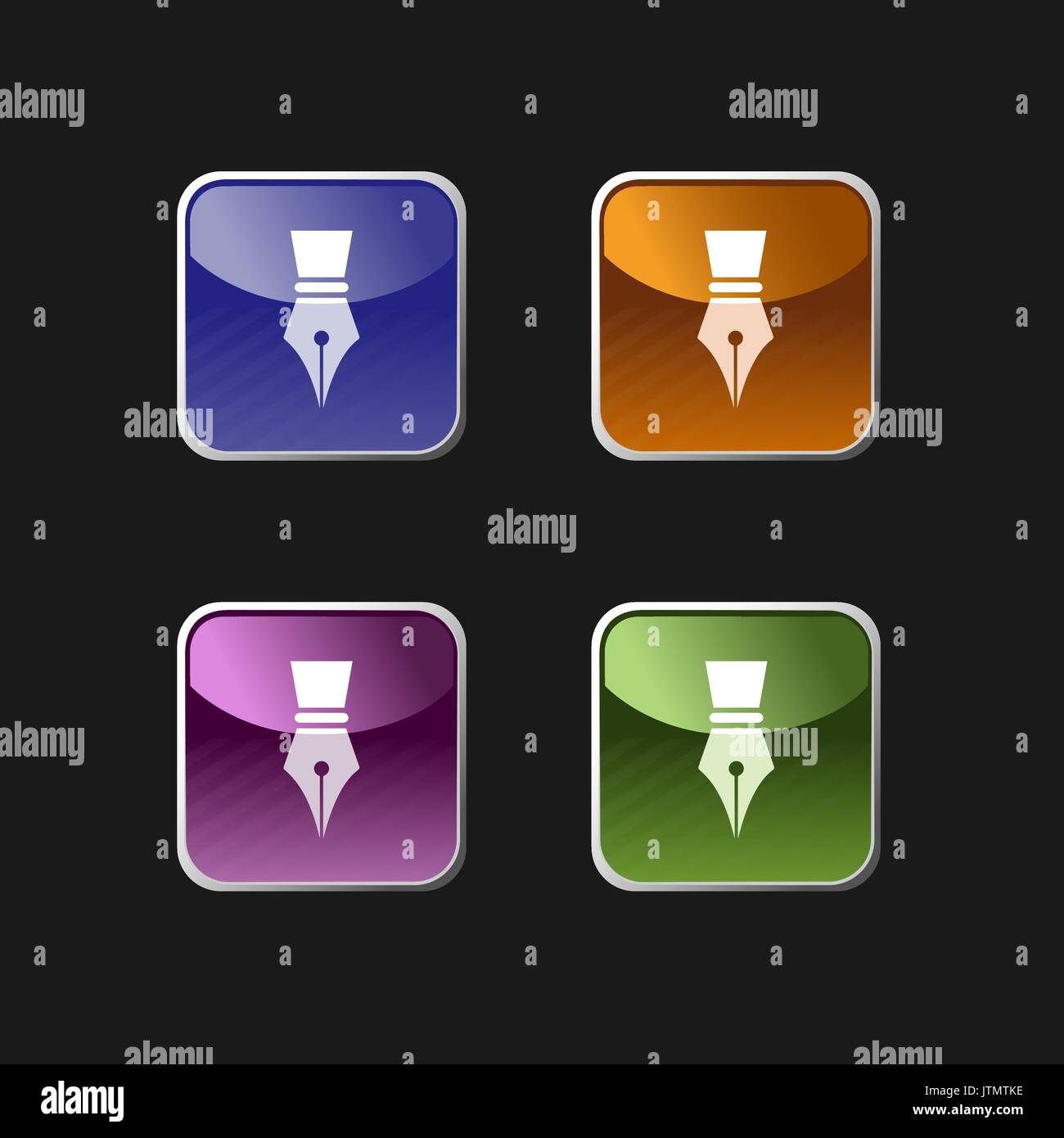 Fountain pen buttons Stock Vector Images - Alamy