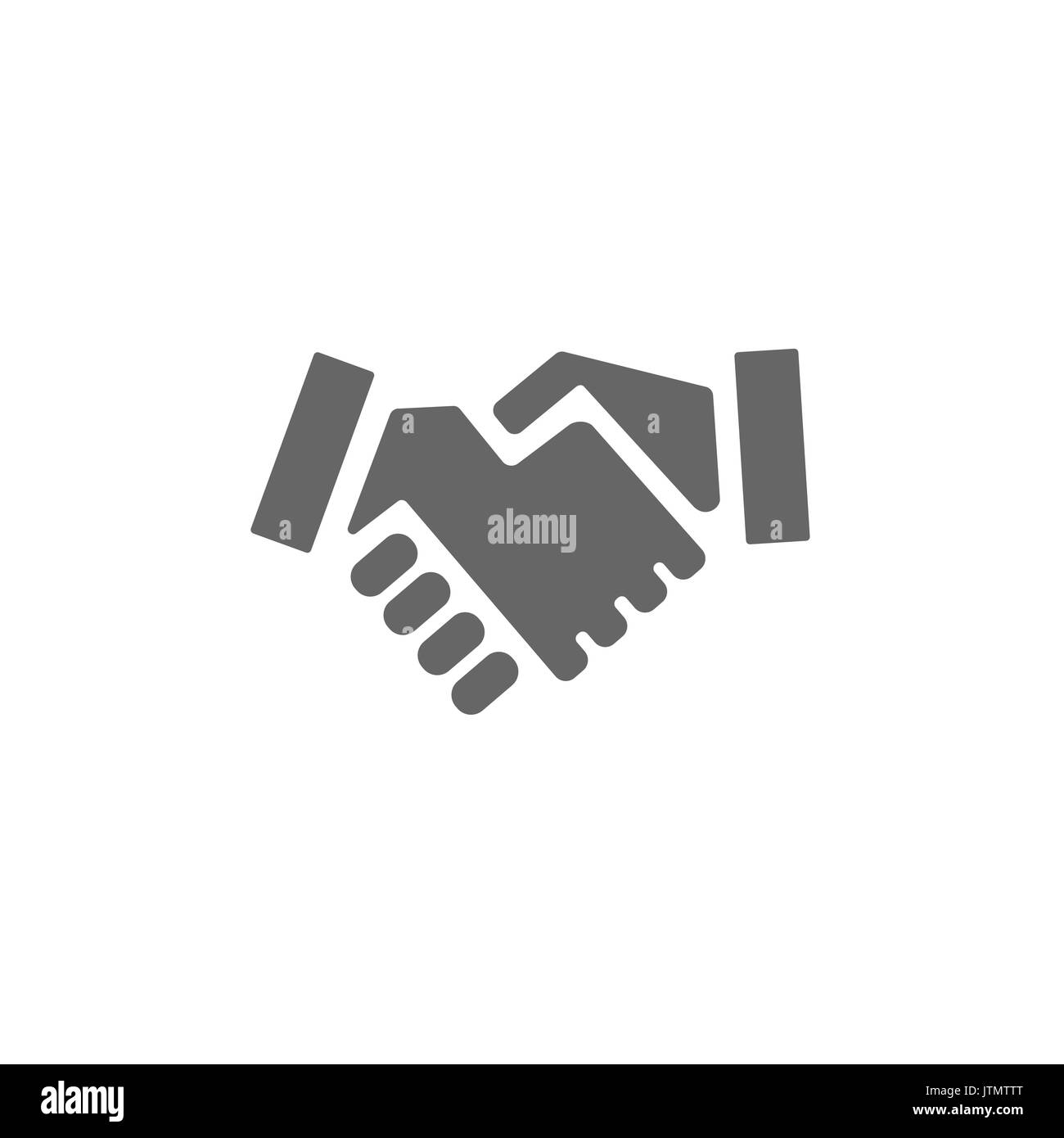 Handshake icon flat shaking hands Stock Vector Images - Alamy