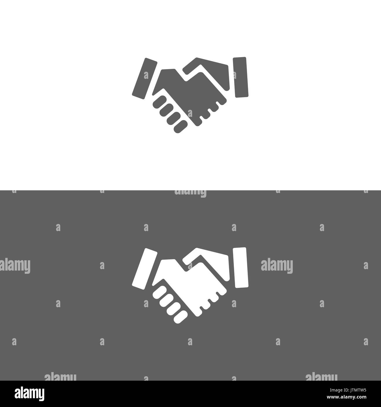 Handshake icon Black and White Stock Photos & Images - Alamy