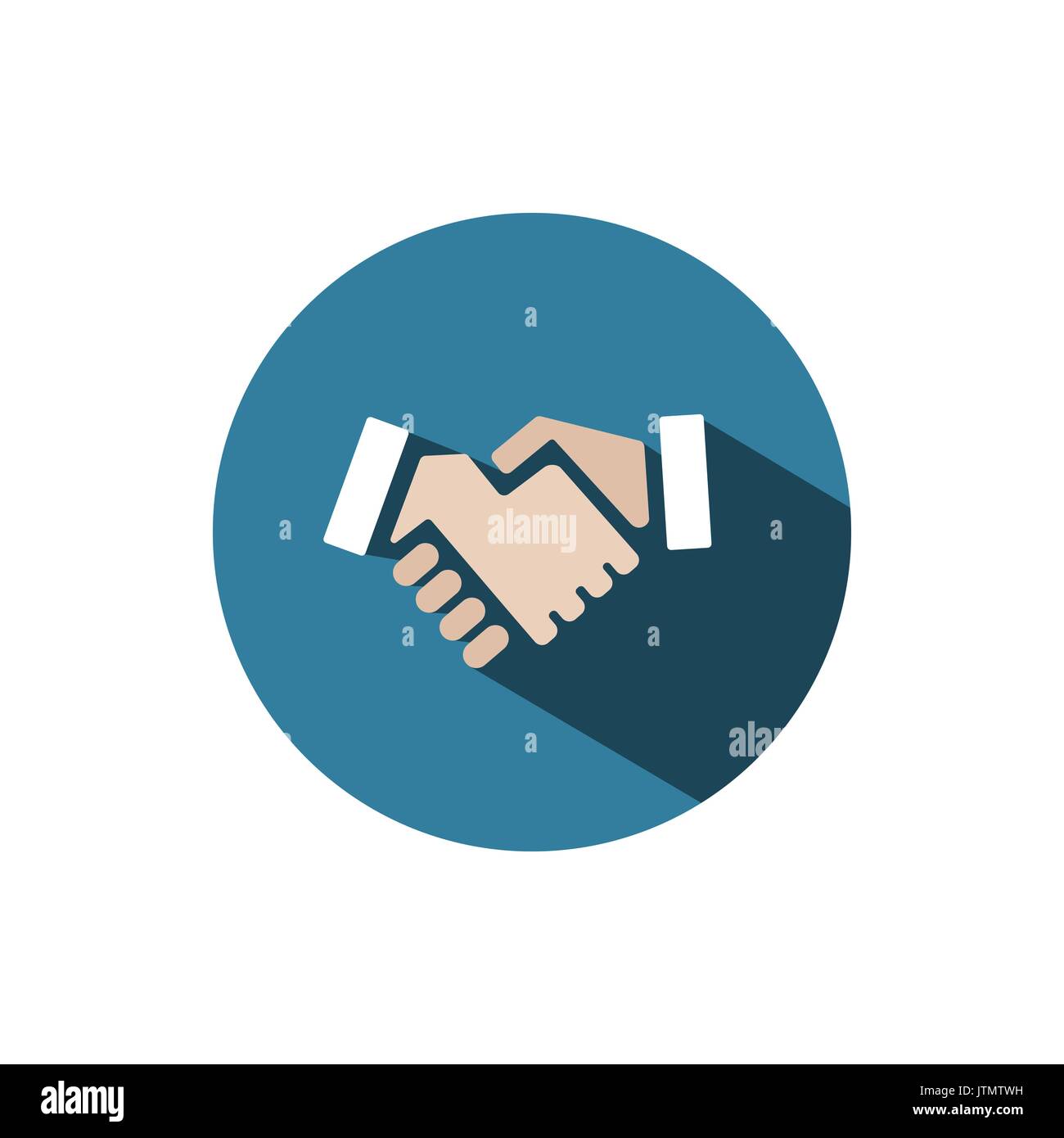 Blue sign handshake symbol icon Stock Vector Images - Alamy