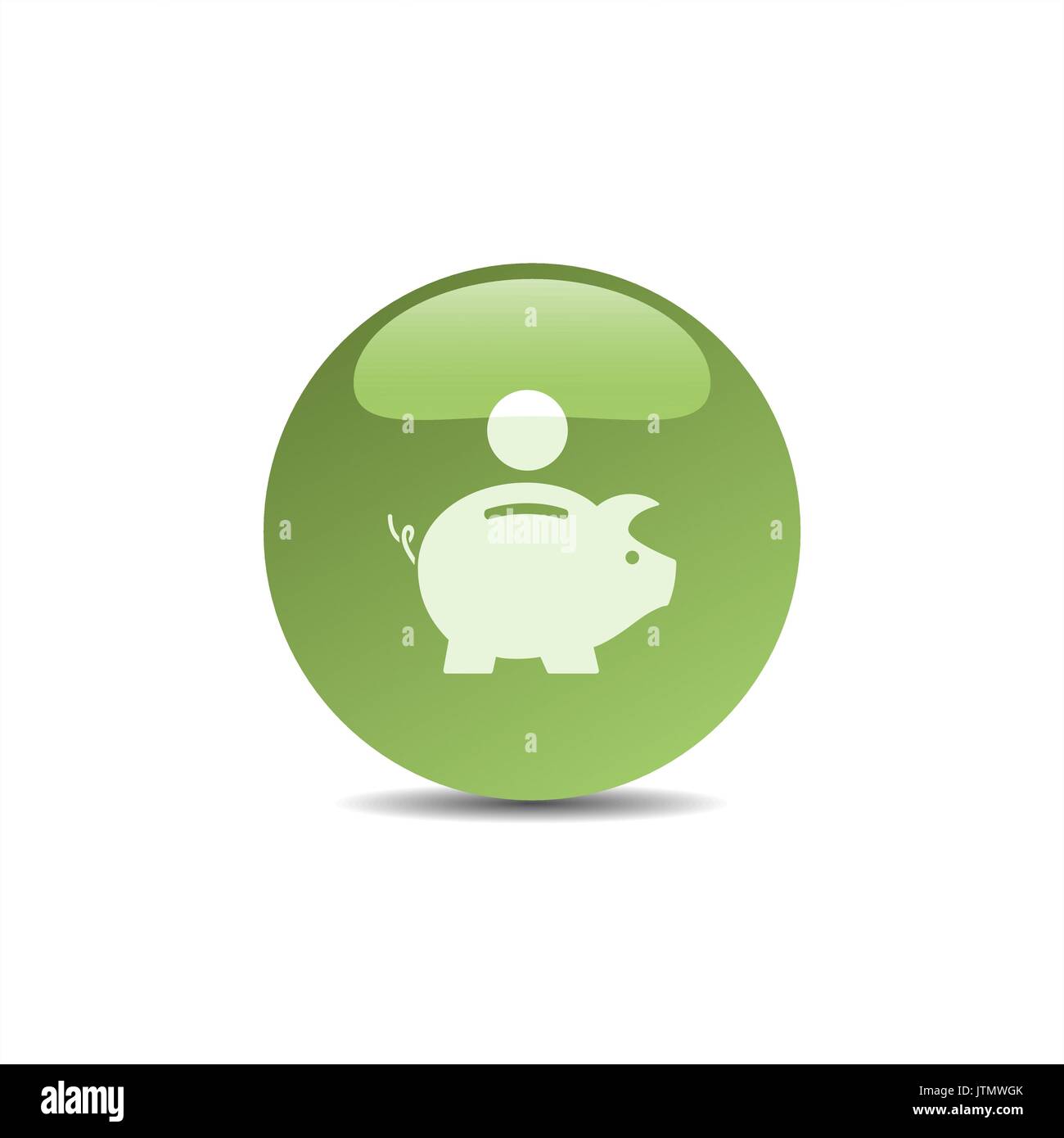 Money bubble coin piggy icon Cut Out Stock Images & Pictures - Alamy