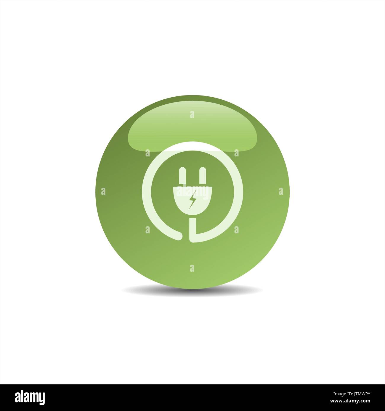 Green power plug power outlet Stock Vector Images - Alamy