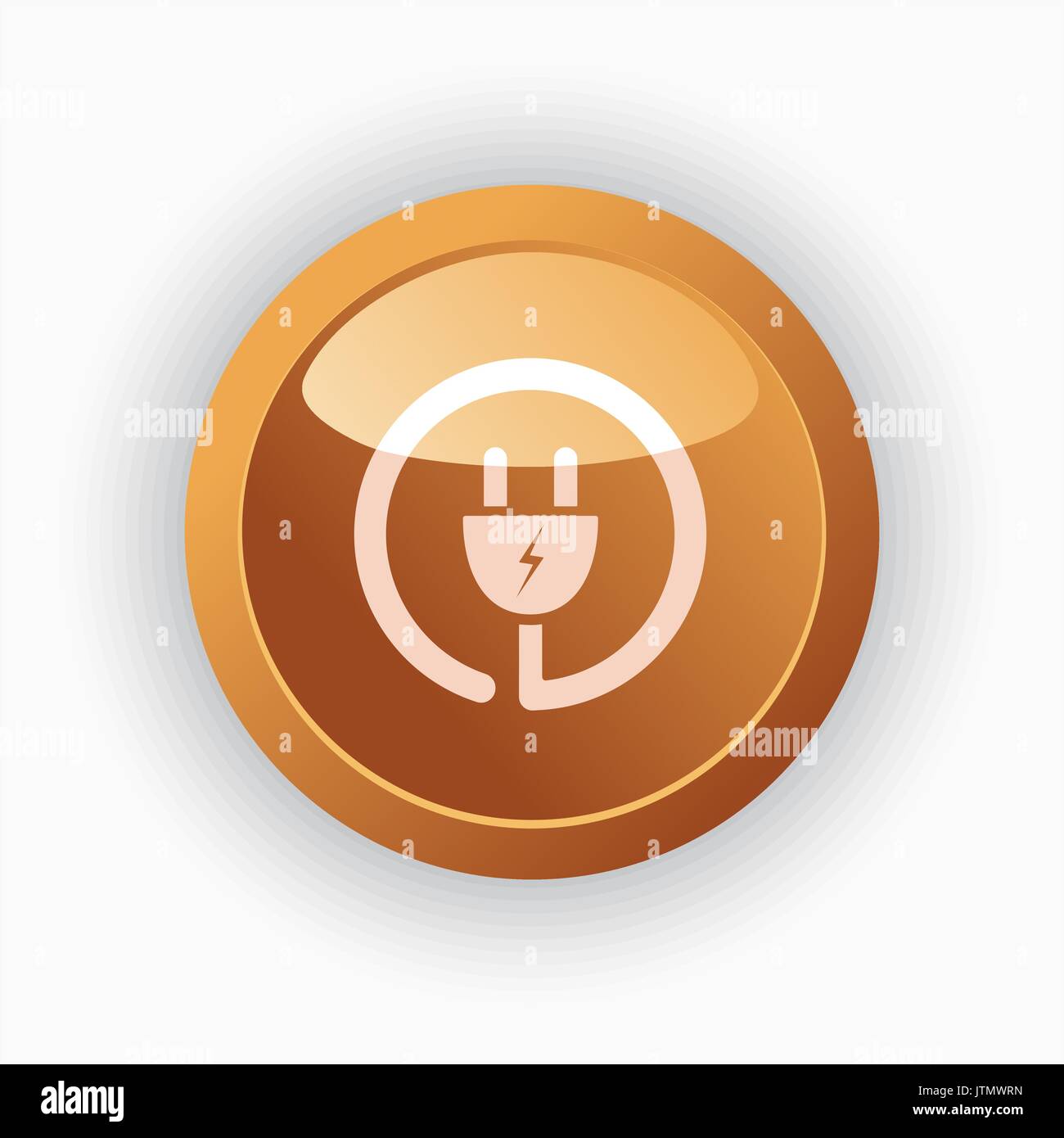Plug icon round Stock Vector Images - Alamy