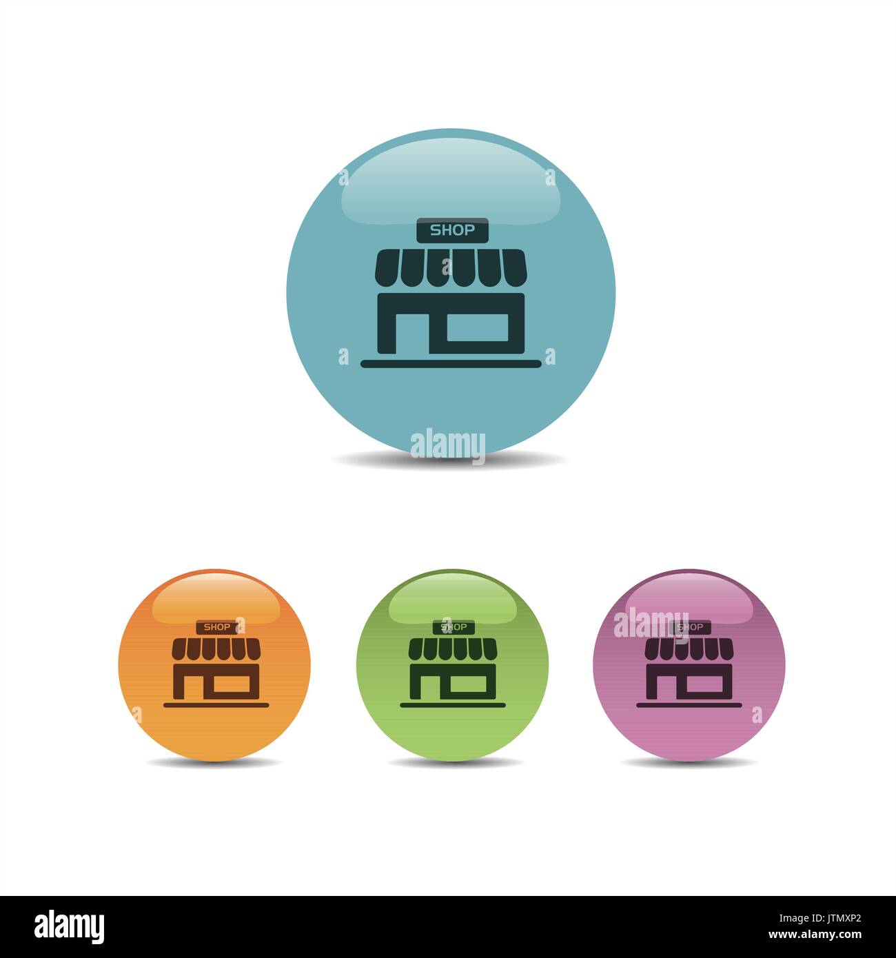 Shop local sign round hi-res stock photography and images - Alamy