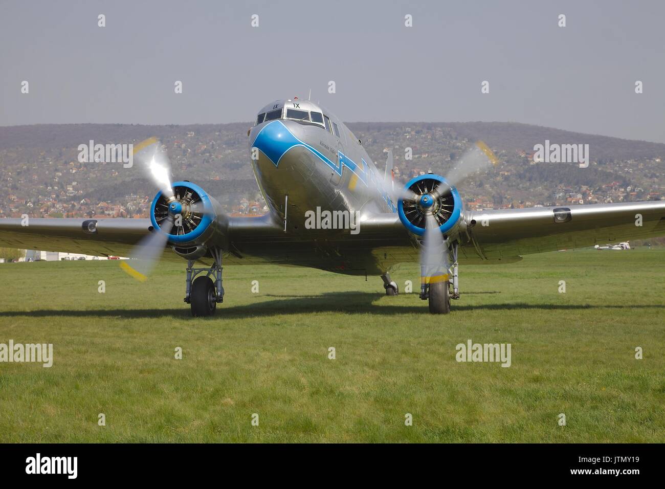 Plane engine start Stock Photo - Alamy