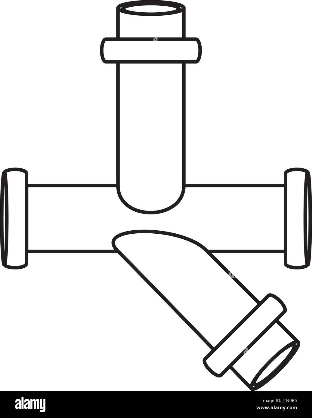 pipe plumbing symbol Stock Vector Image & Art - Alamy