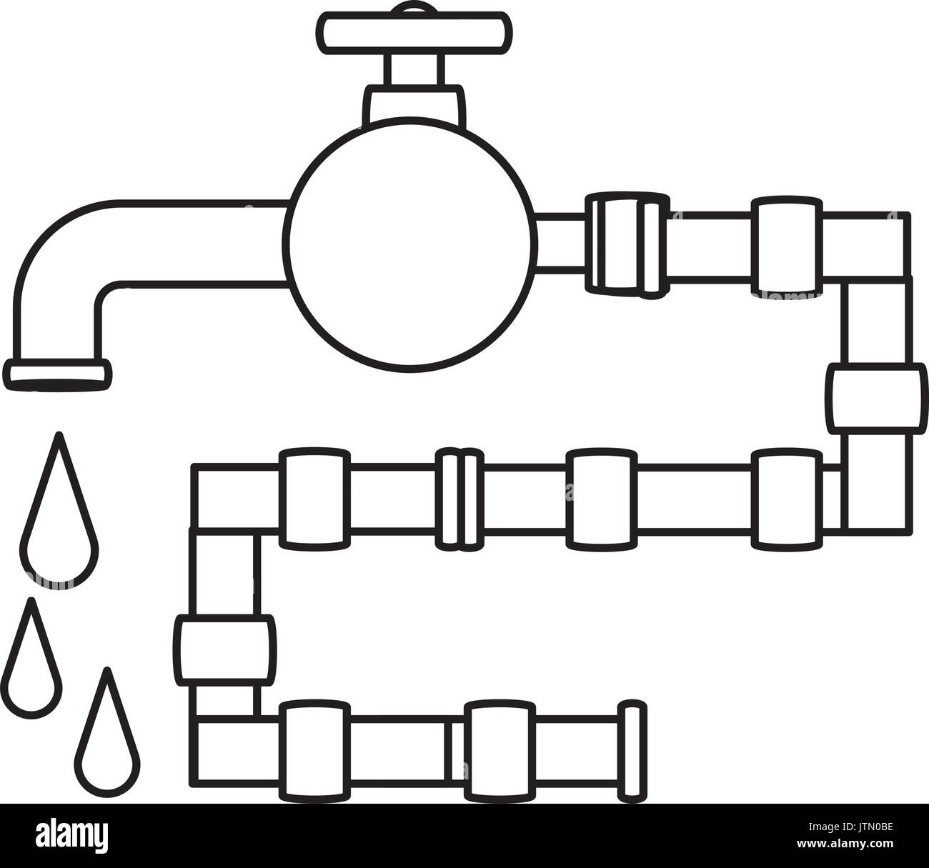 pipe plumbing symbol Stock Vector Image & Art - Alamy