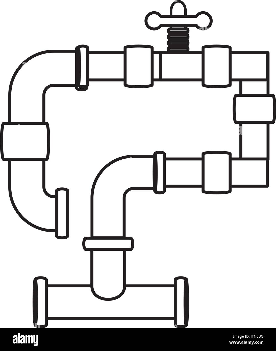 pipe plumbing symbol Stock Vector Image & Art - Alamy