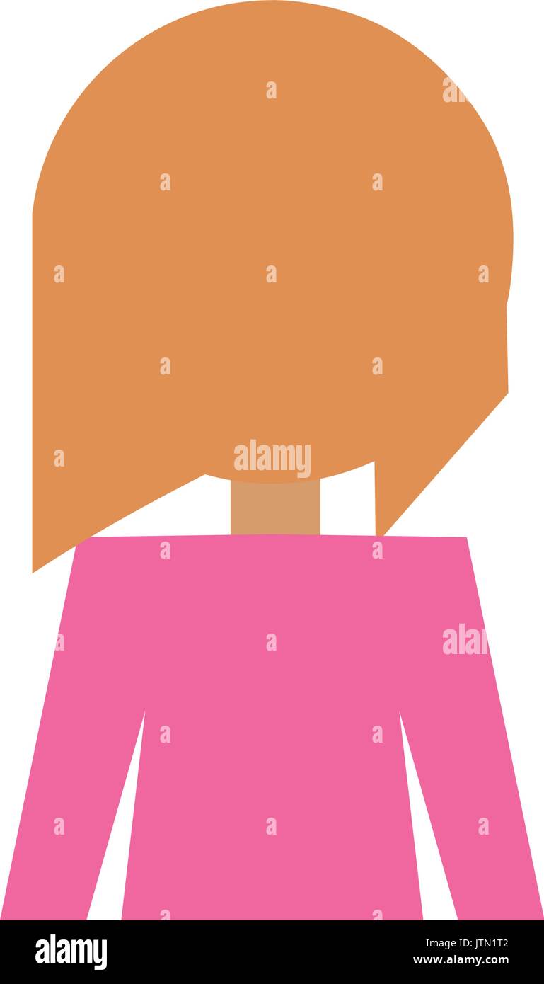 Woman back cartoon Stock Vector Image & Art - Alamy