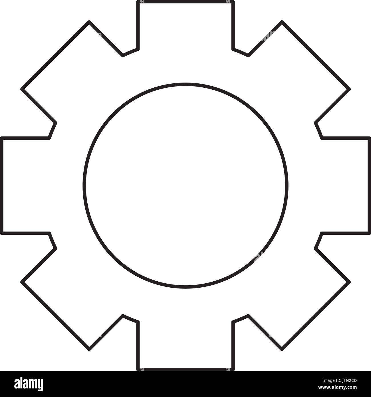 Gear machinery piece Stock Vector Image & Art - Alamy