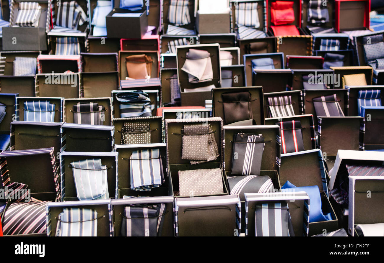 Boxes of ties Stock Photo - Alamy