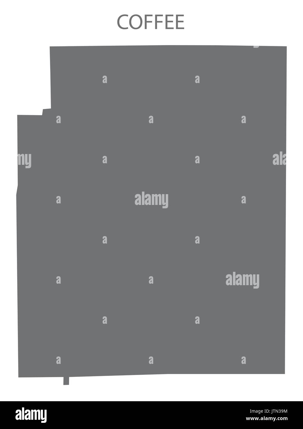 Coffee county map of Alabama USA grey illustration silhouette Stock ...