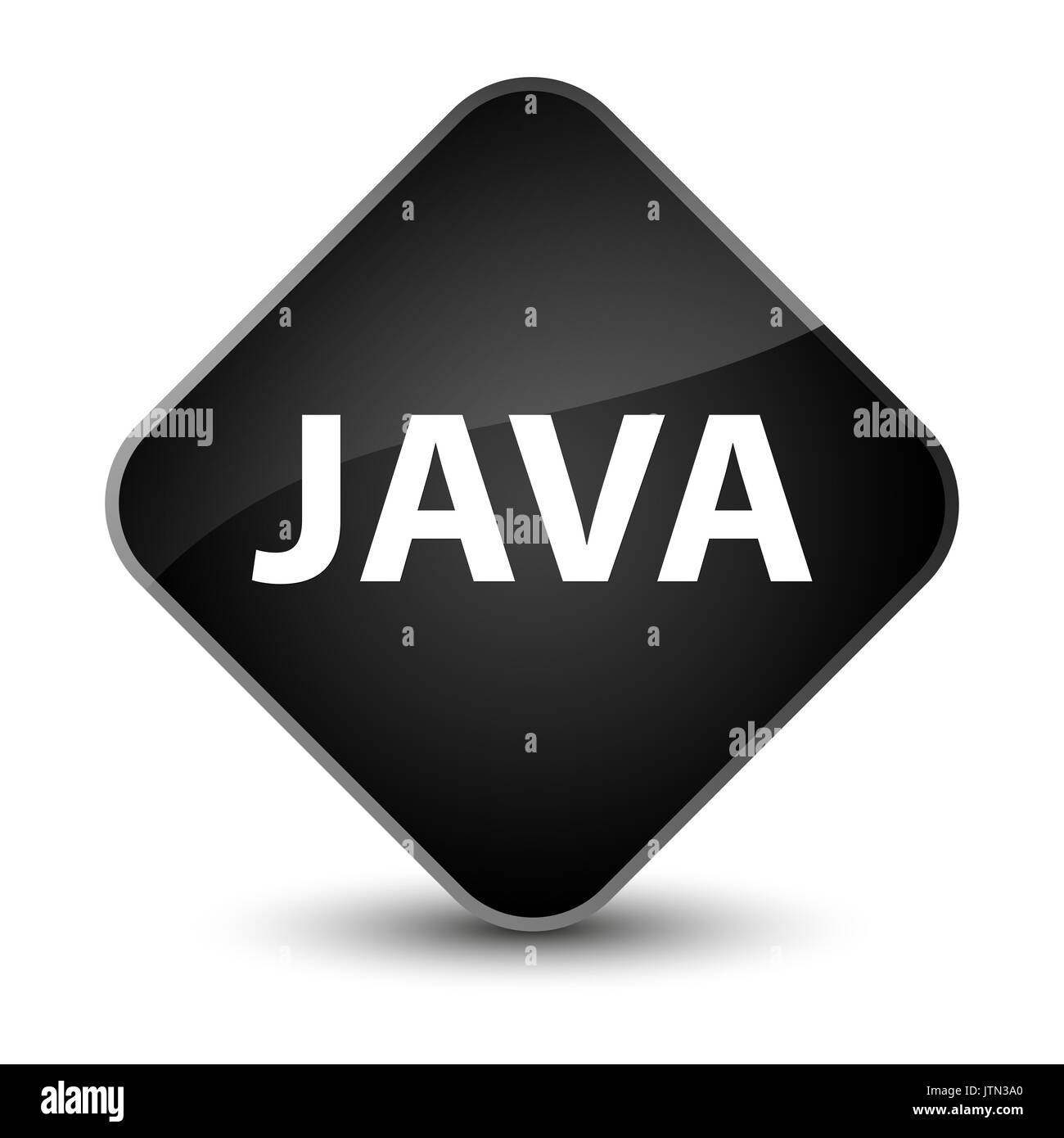 Java isolated on elegant black diamond button abstract illustration ...