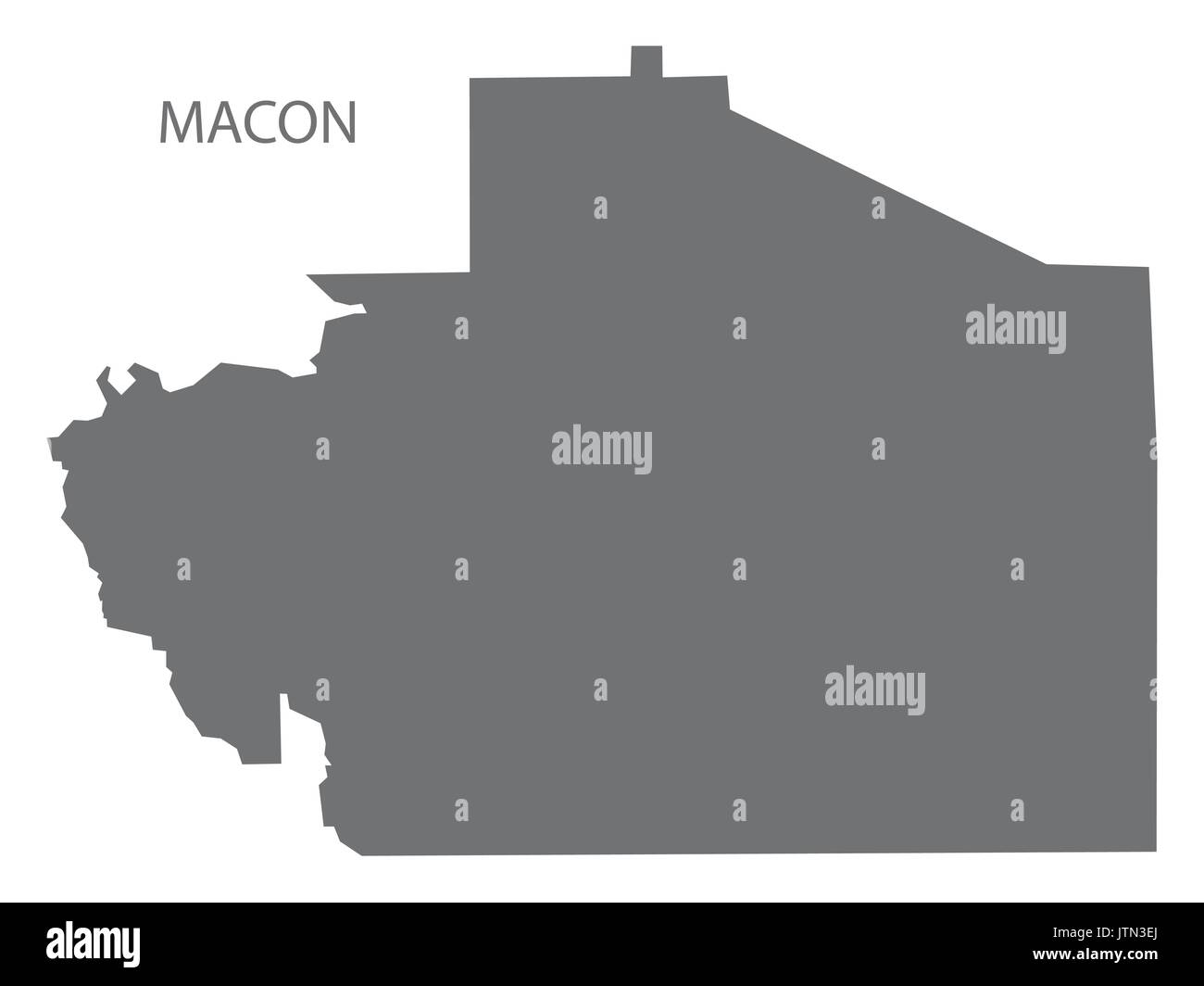 Macon map vector hi-res stock photography and images - Alamy
