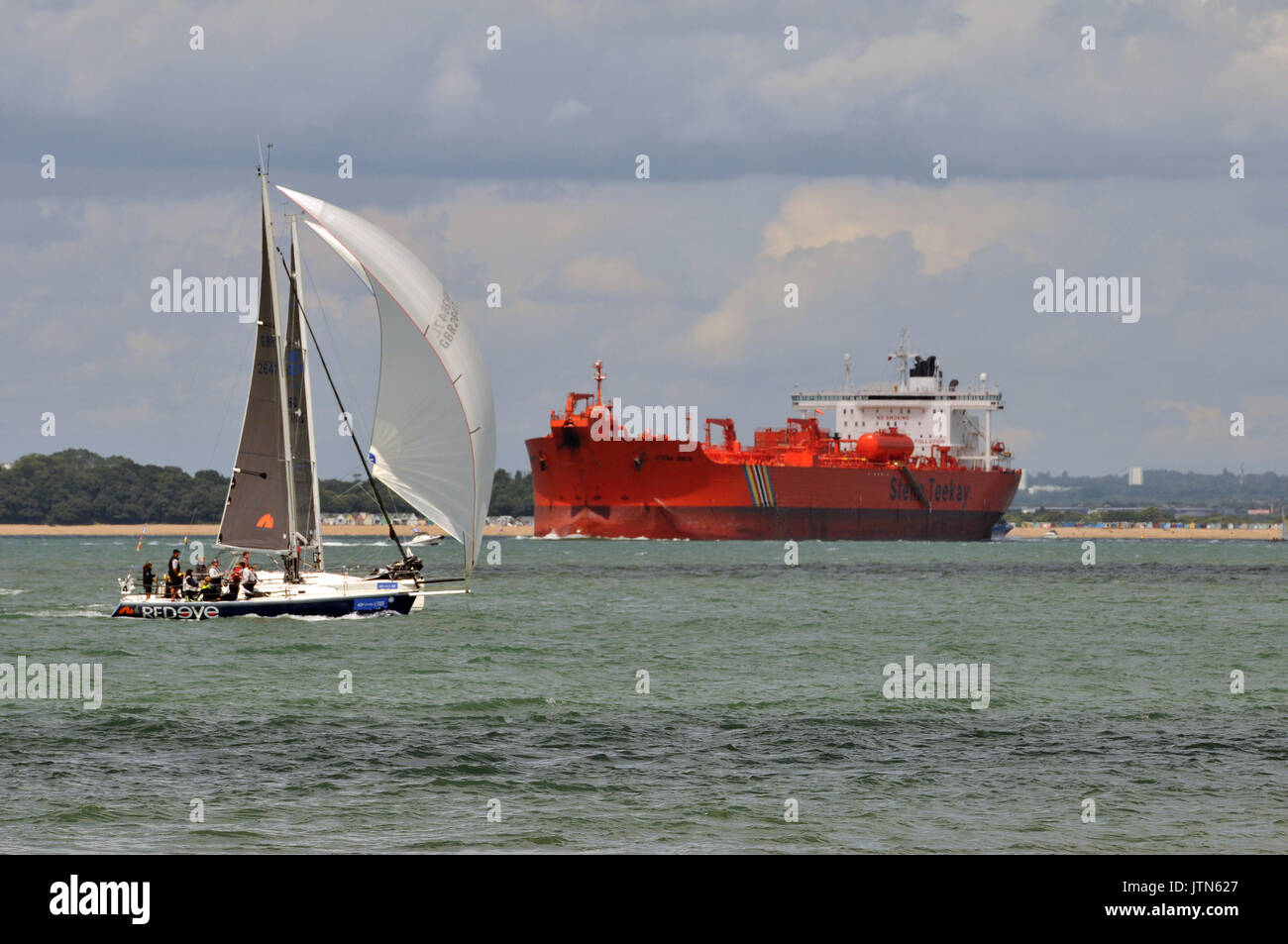 Ship versus oil tanker hi-res stock photography and images - Alamy