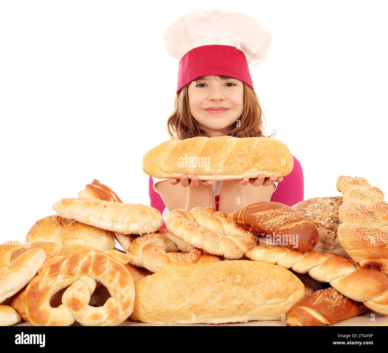 Child eating loaf of bread hi-res stock photography and images - Alamy