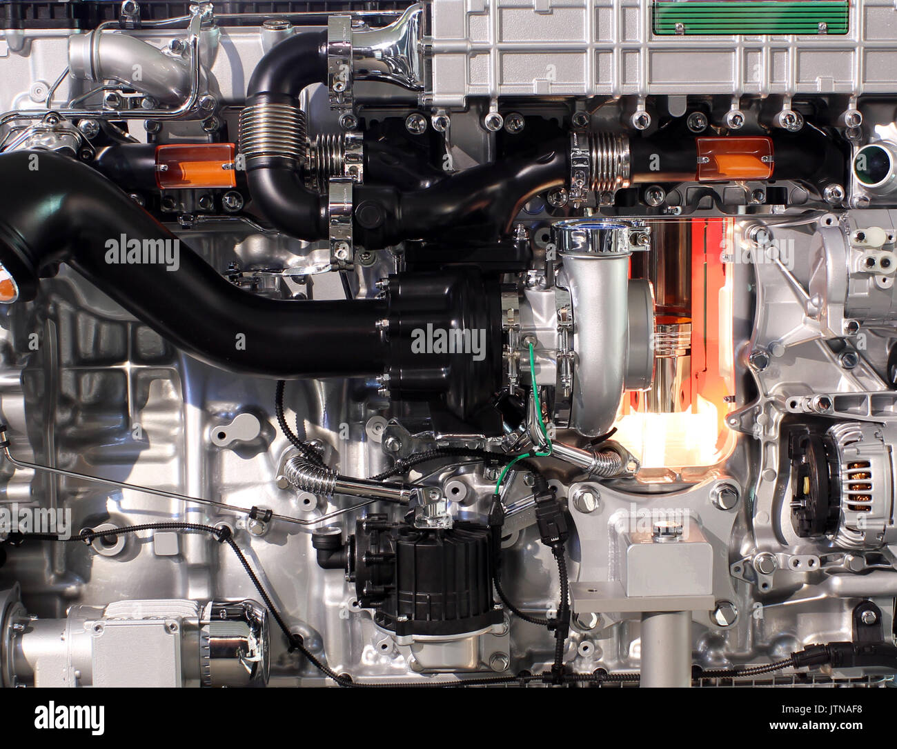 truck diesel engine closeup Stock Photo - Alamy