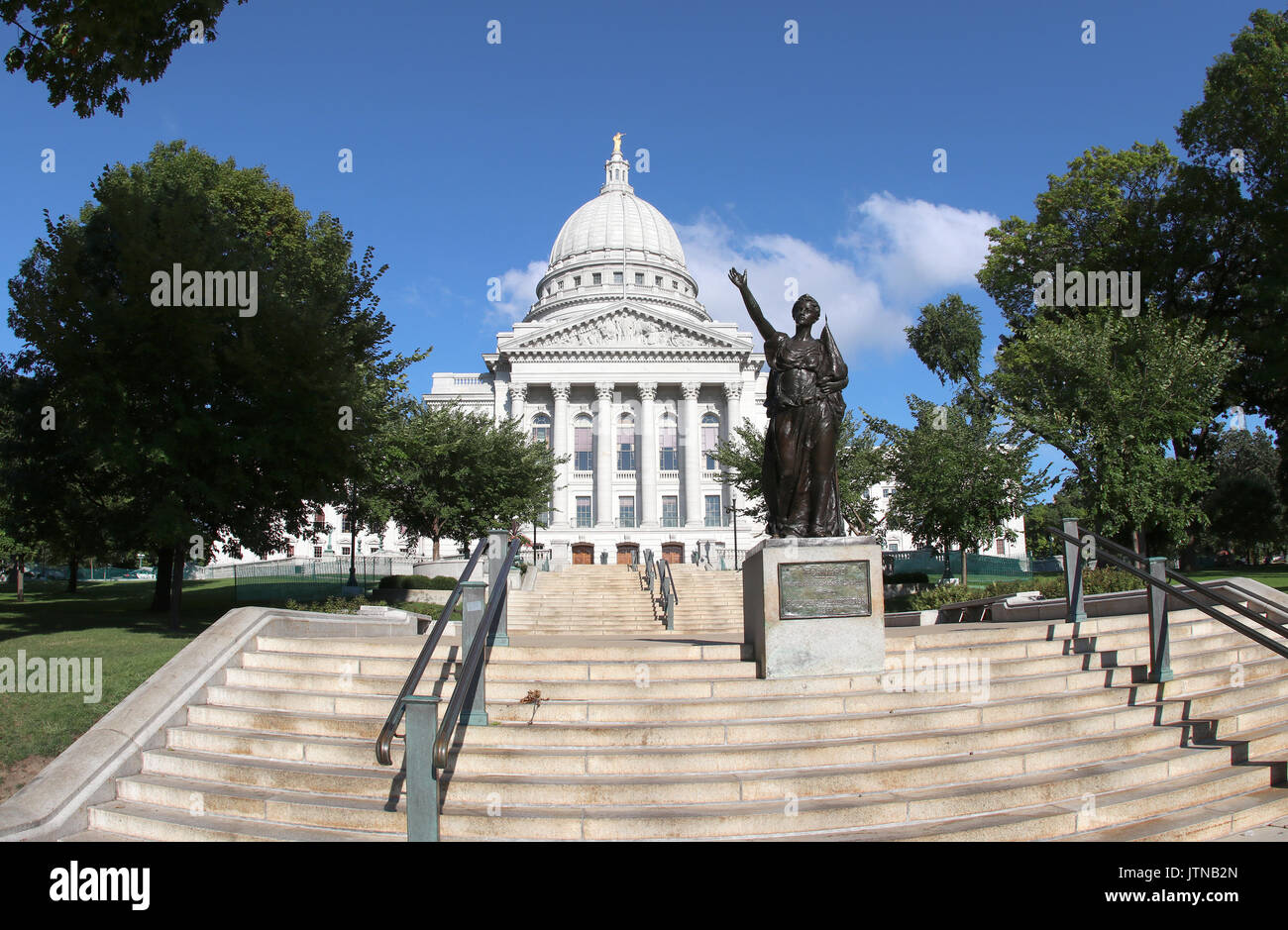 Wisconsin State Capitol building, National Historic Landmark. Madison ...