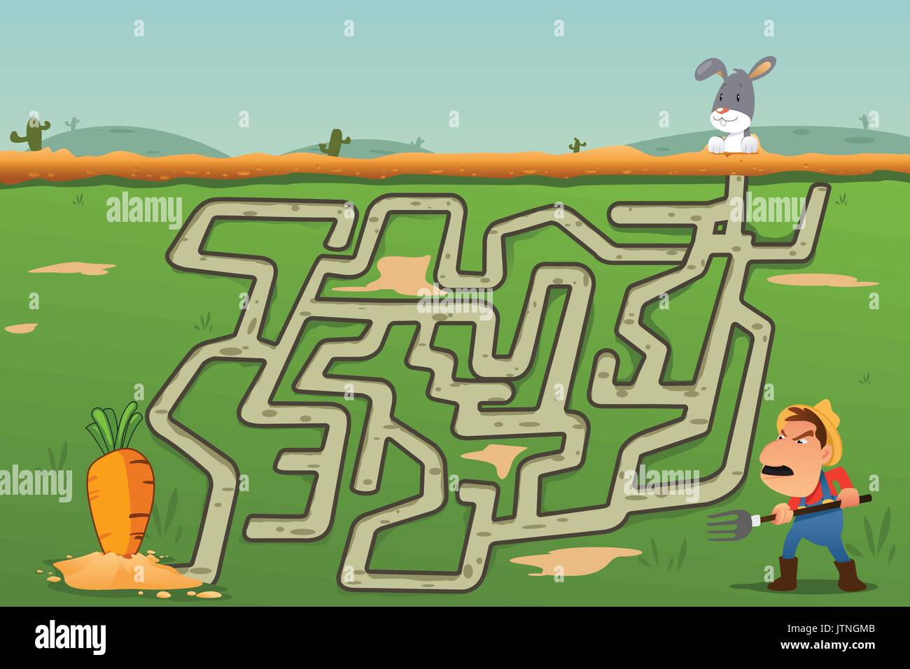 Rabbit maze Stock Vector Images - Alamy