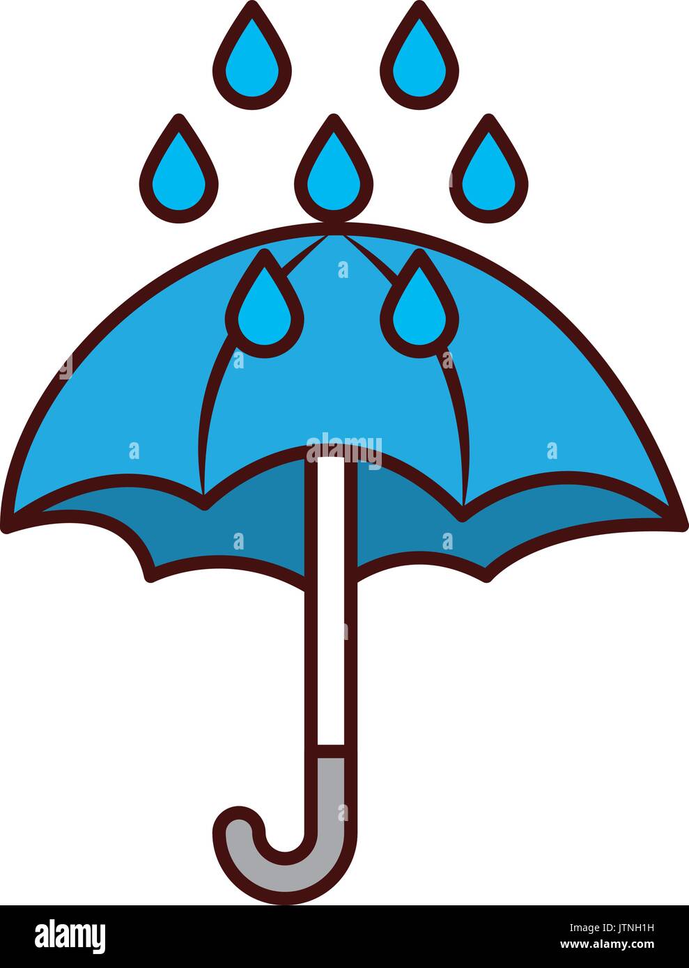 cute umbrella with rain drops Stock Vector Image & Art - Alamy