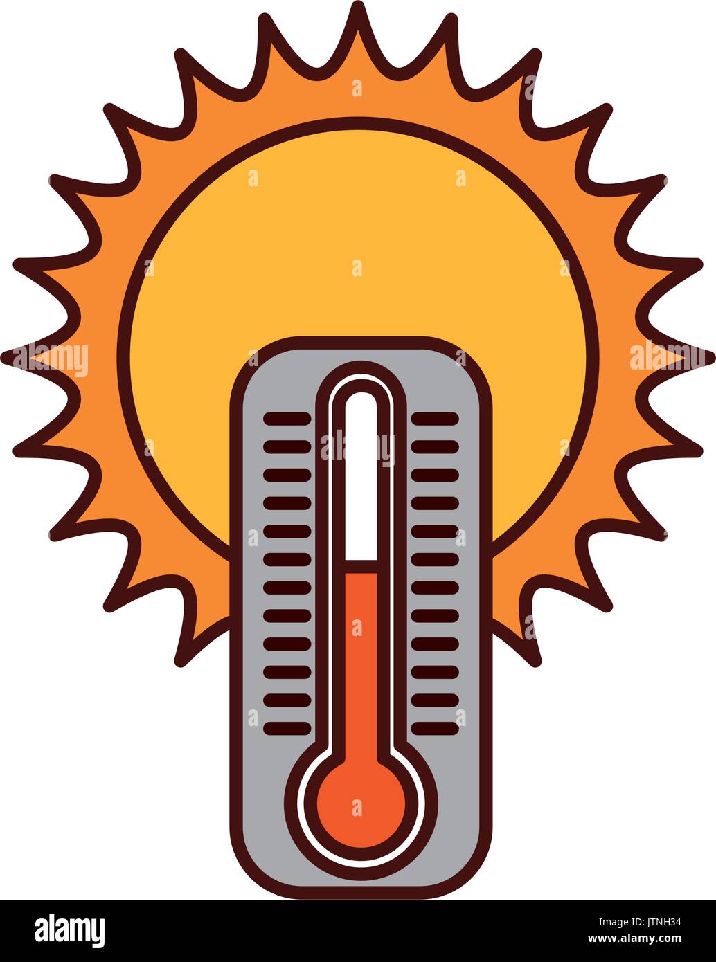 cute sun with termometer Stock Vector Image & Art - Alamy