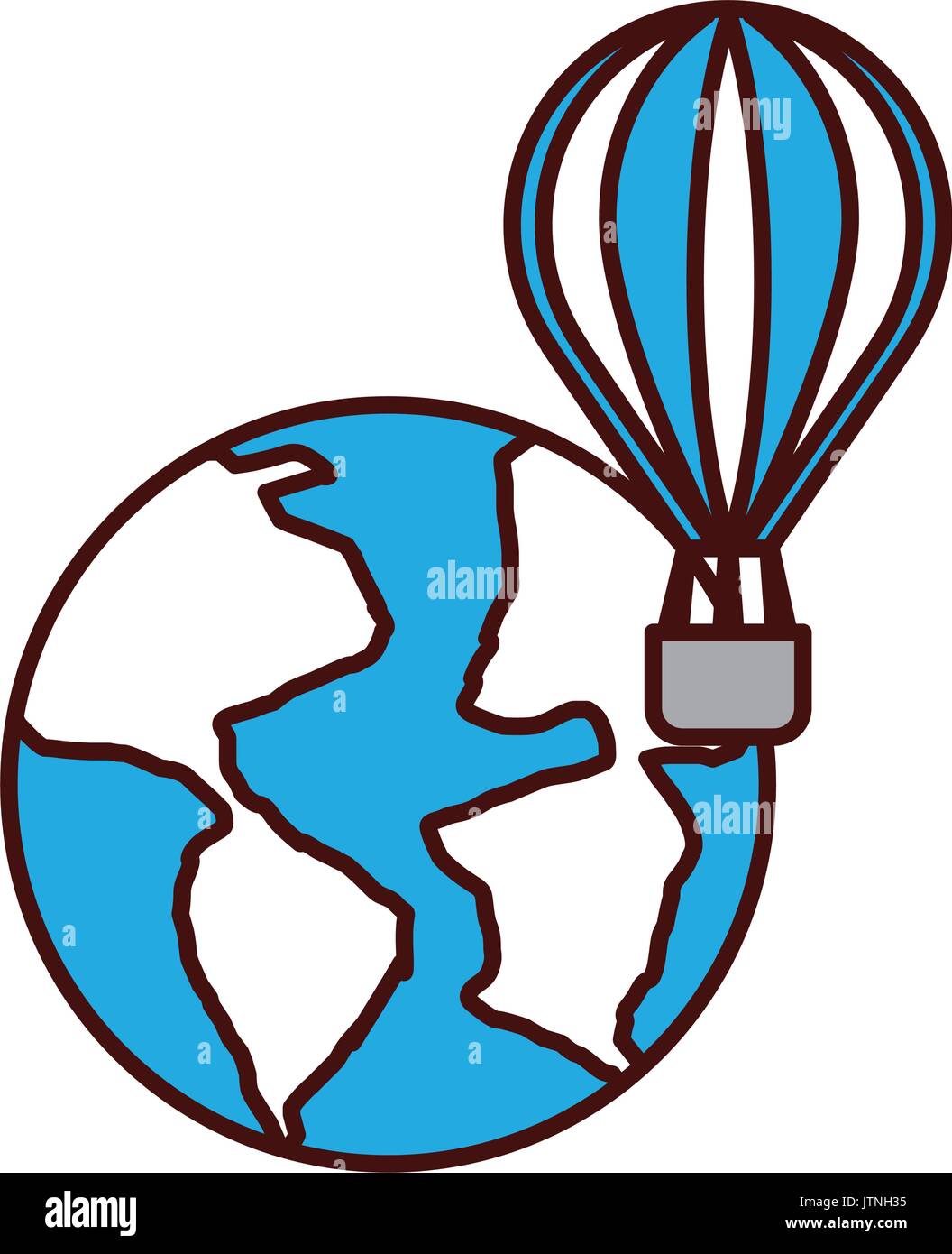 world planet earth with balloon air Stock Vector Image & Art - Alamy