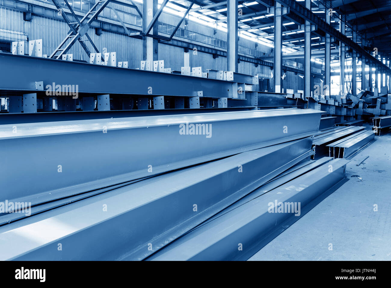Large steel processing plantl, blue tint map Stock Photo - Alamy