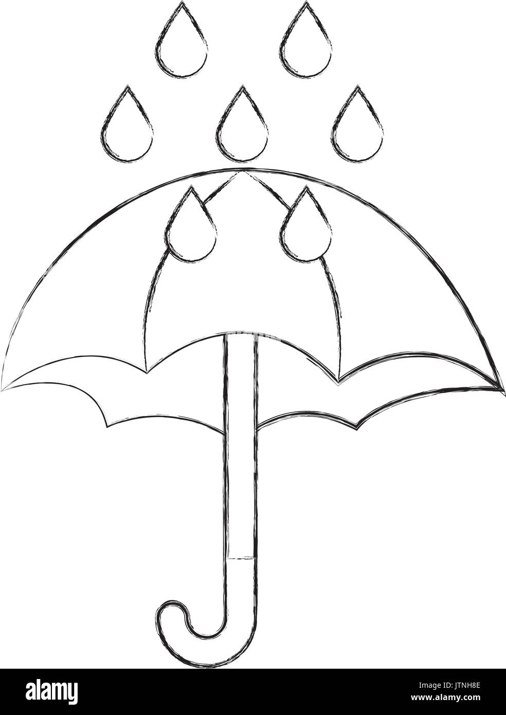 Umbrella Raindrops Clipart