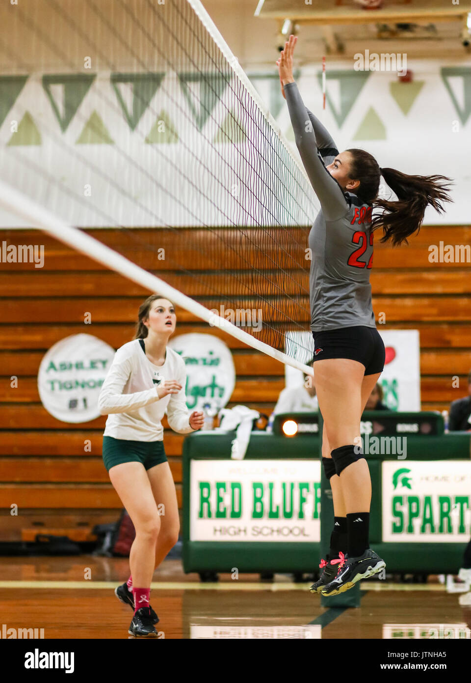 Volleyball action with Foothill vs. Red Bluff High School in Red Bluff ...