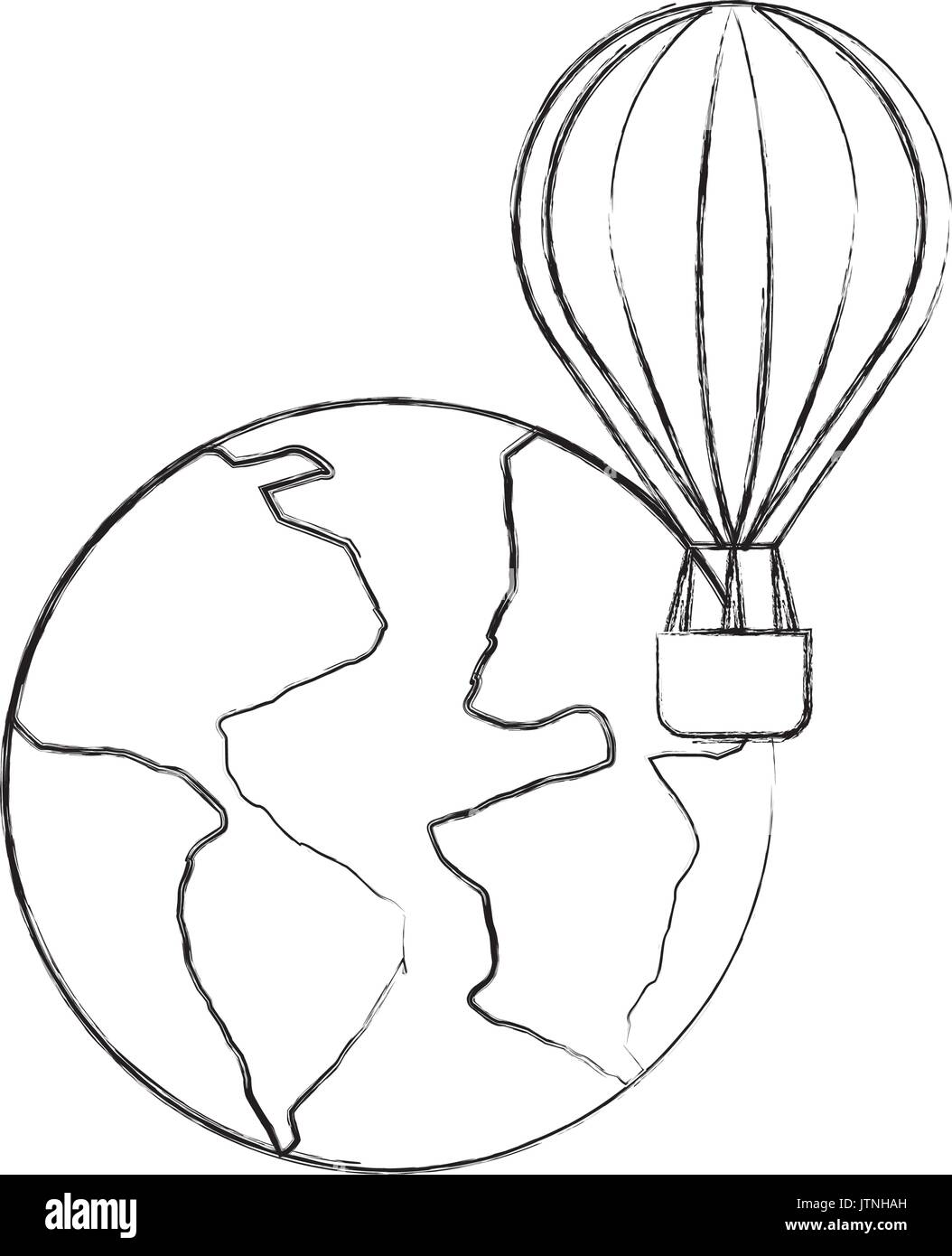 world planet earth with balloon air Stock Vector Image & Art - Alamy