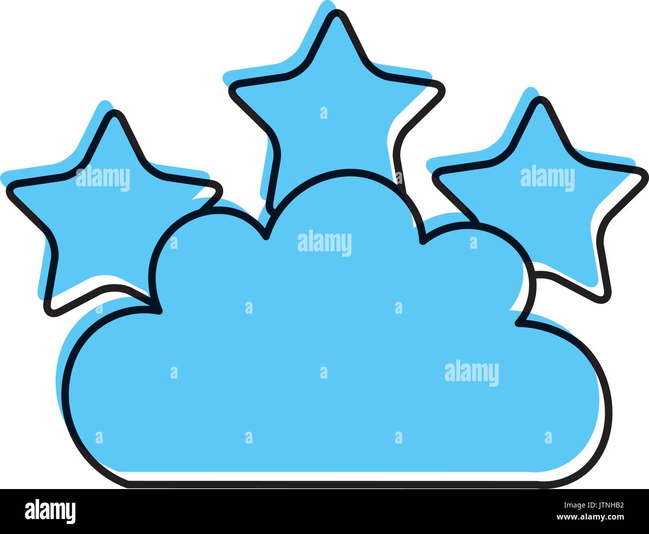 Beautiful fantasy cloud with stars Stock Vector Image & Art - Alamy