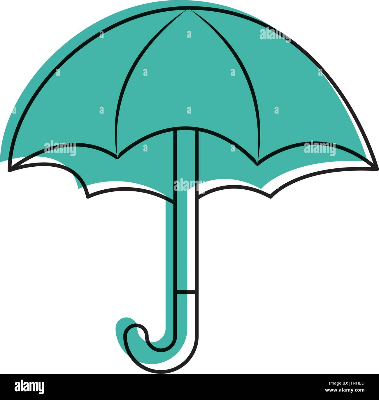 Cute Umbrella Isolated Icon Stock Vector Image And Art Alamy