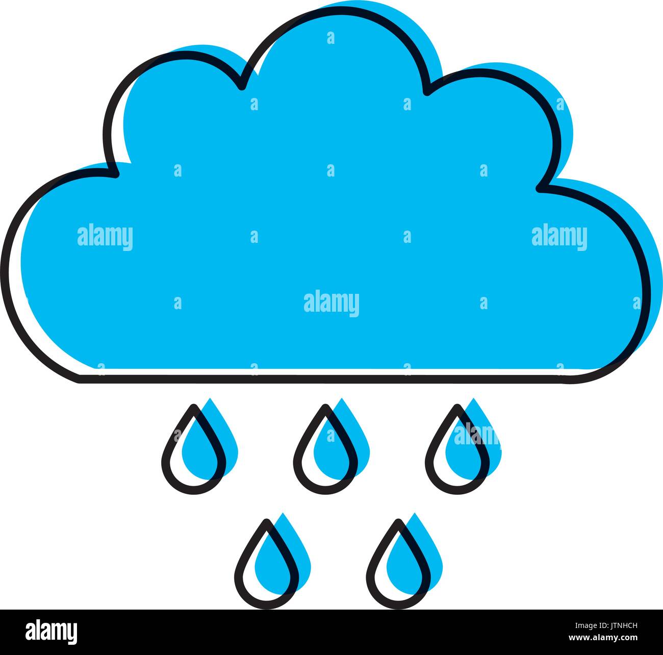 Beautiful fantasy cloud with rain drops Stock Vector Image & Art - Alamy
