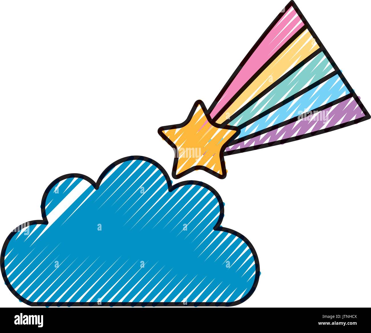 Beautiful fantasy cloud with Shooting Star Stock Vector Image & Art - Alamy
